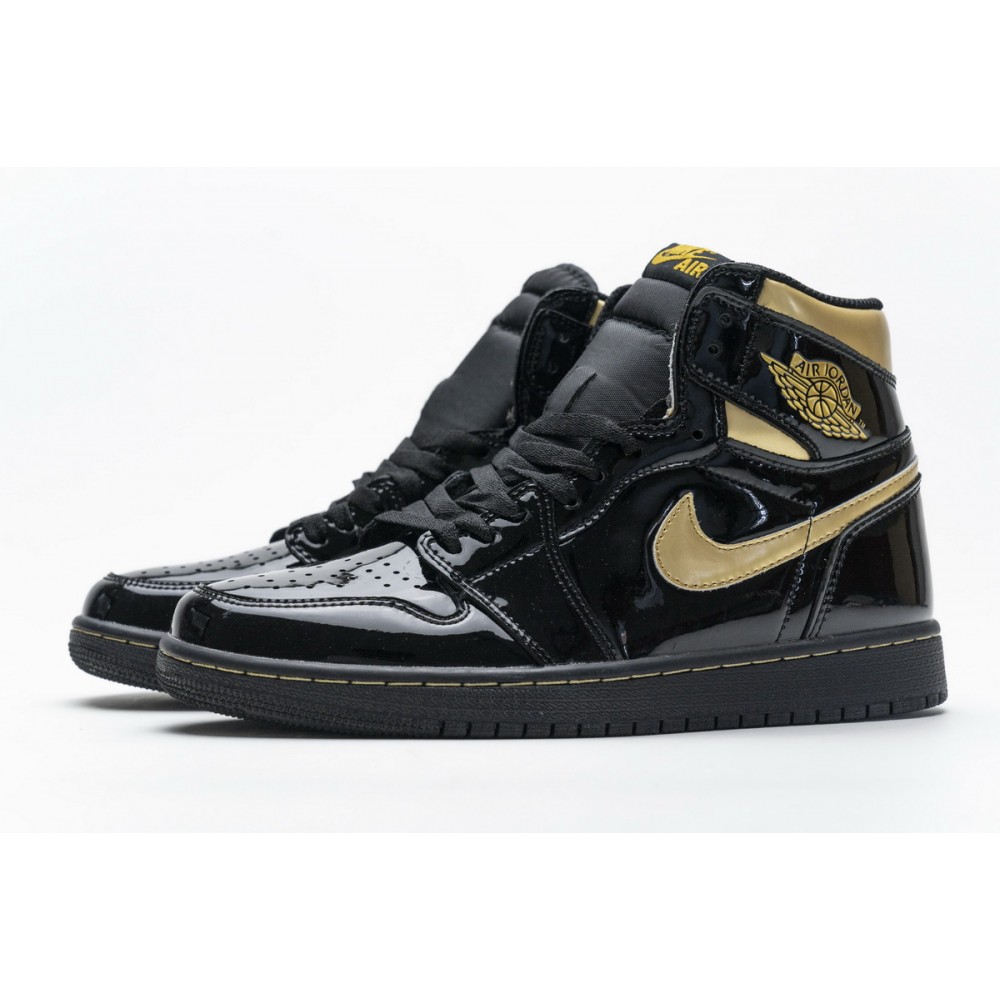 AIR JORDAN 1 HIGH OG 'BLACK GOLD' PATENT LEATHER NEW RELEASE DATE ...