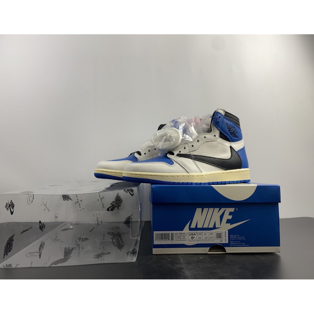 Travis Scott x Fragment x Nike Air Jordan 1 Retro High OG SP 'Military Blue' DH3227-105