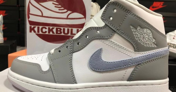AIR JORDAN 1 MID WMNS Wolf Grey BQ6472-105 Kickbulk Sneaker camera photos
