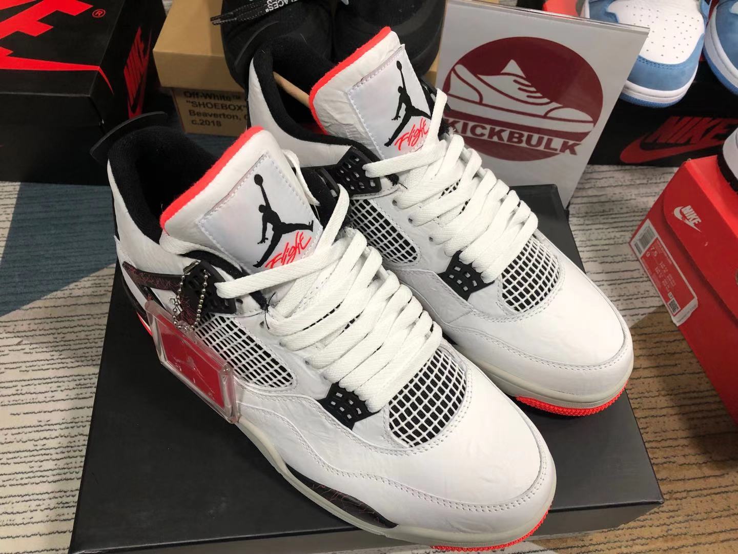 Air Jordan 4 Retro 'Pale Citron' 308497-116 Kickbulk Sneaker Camera photos