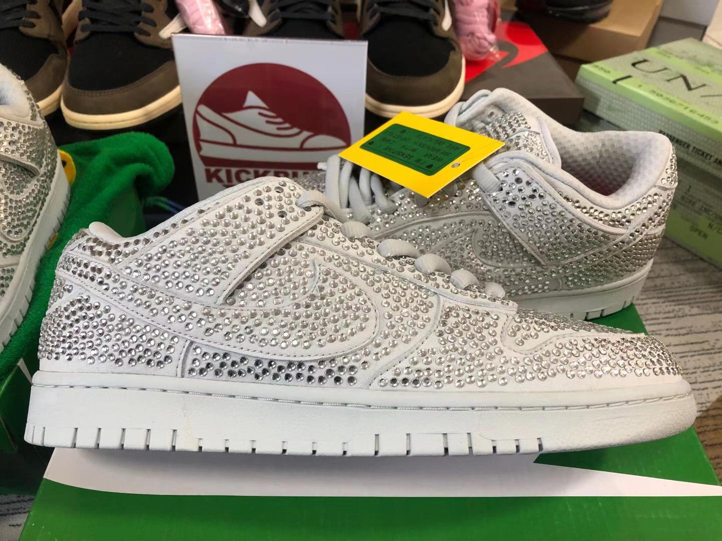 CACTUS PLANT FLEA MARKET X SWAROVSKI X DUNK LOW 'PURE PLATINUM' CZ2670 ...