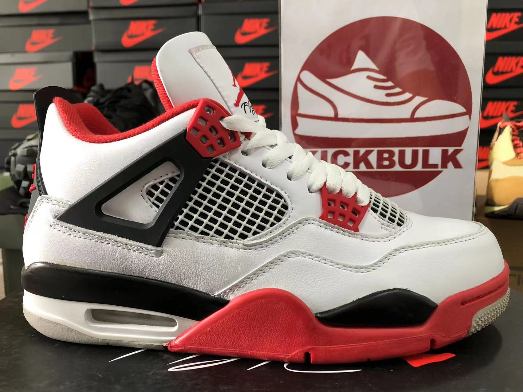 AIR JORDAN 4 RETRO OG 'FIRE RED' 2020 DC7770-160 Kickbulk Sneaker ...