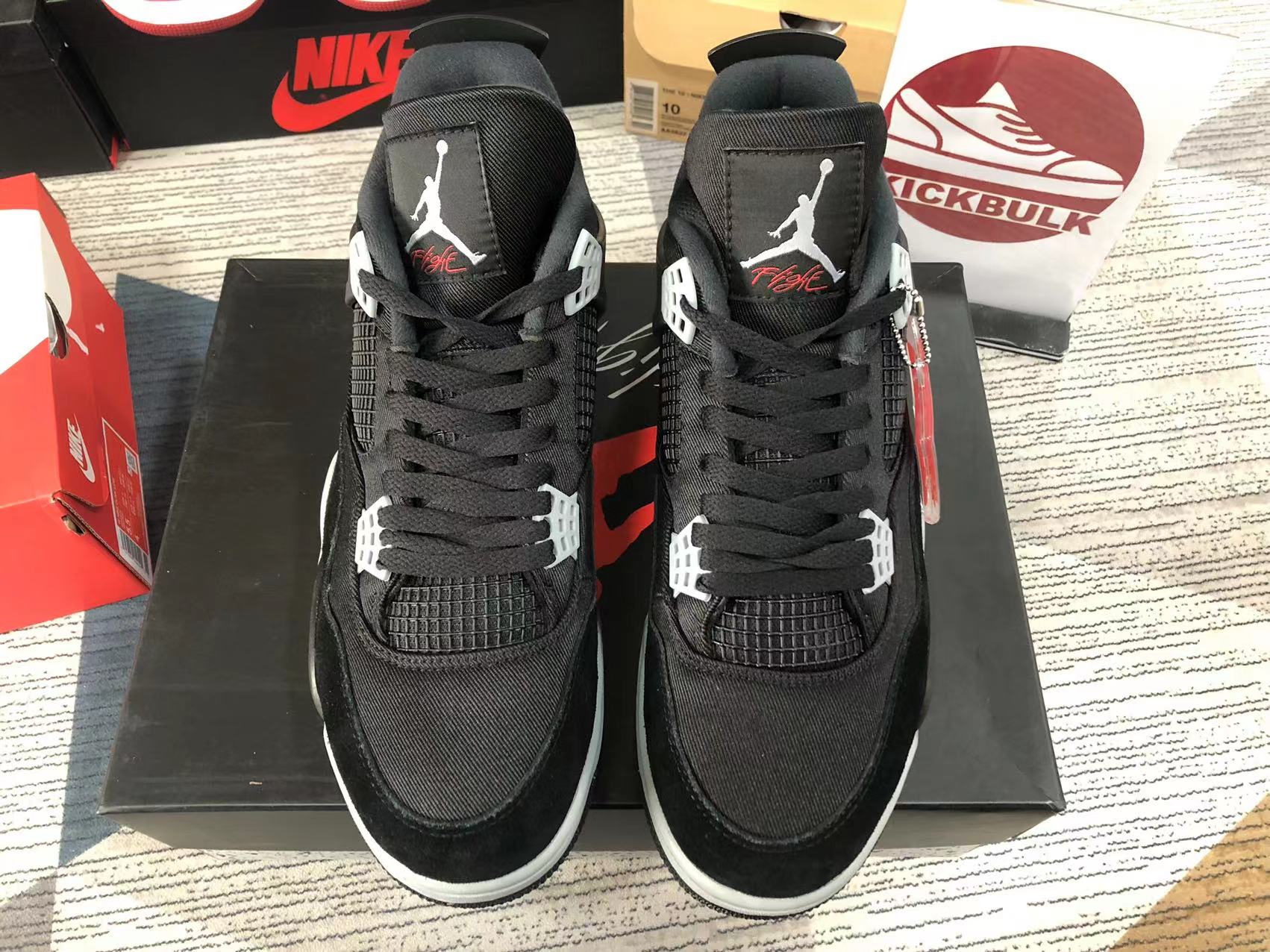 Air Jordan 4 Retro Black Canvas 2022 Dh7138 006 Kickbulk Sneaker