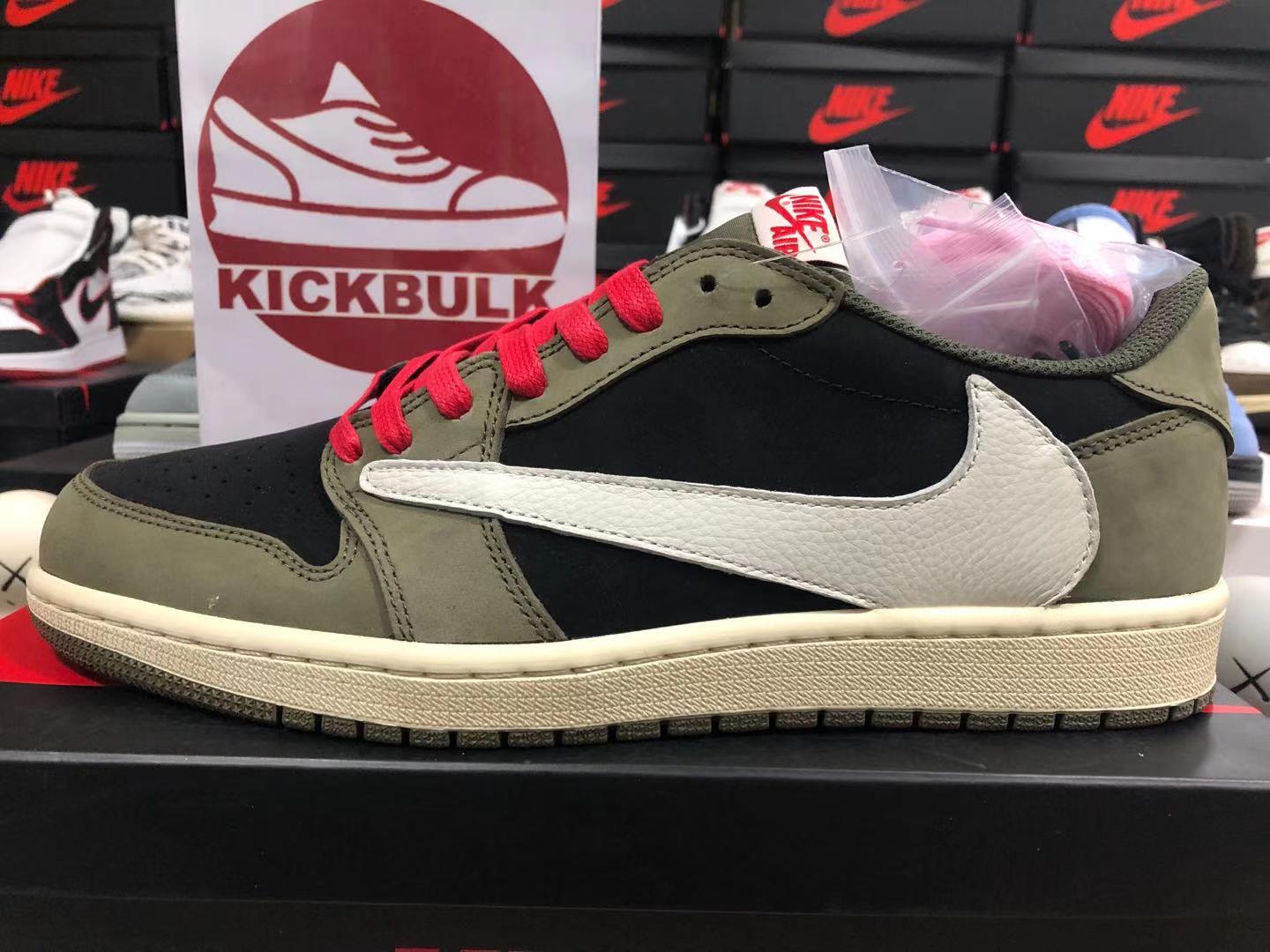 Travis Scott x Air Jordan 1 Low Dark Green DM7866-196 Kickbulk Sneaker ...