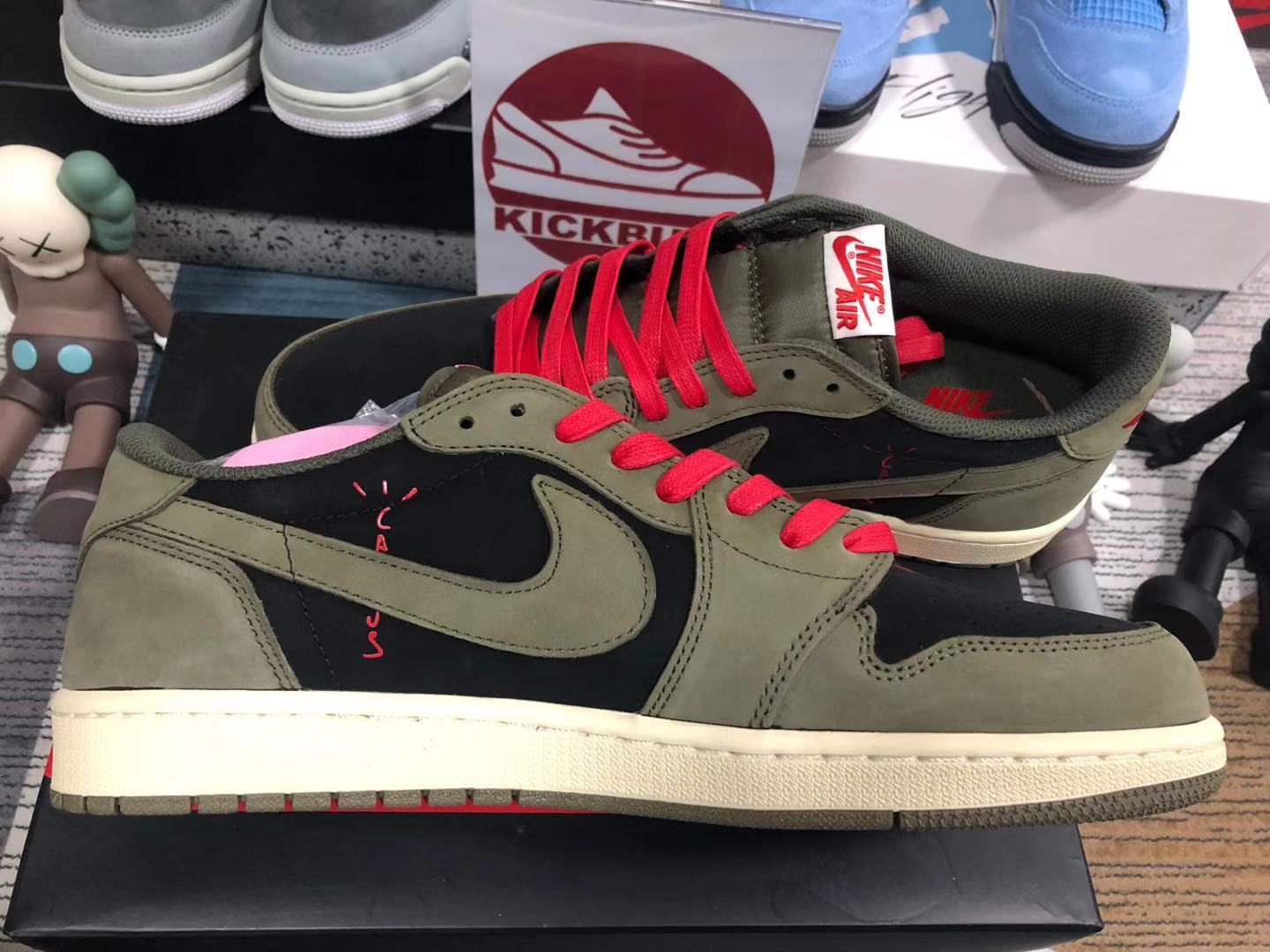 Travis Scott x Air Jordan 1 Low Dark Green DM7866-196 Kickbulk Sneaker ...