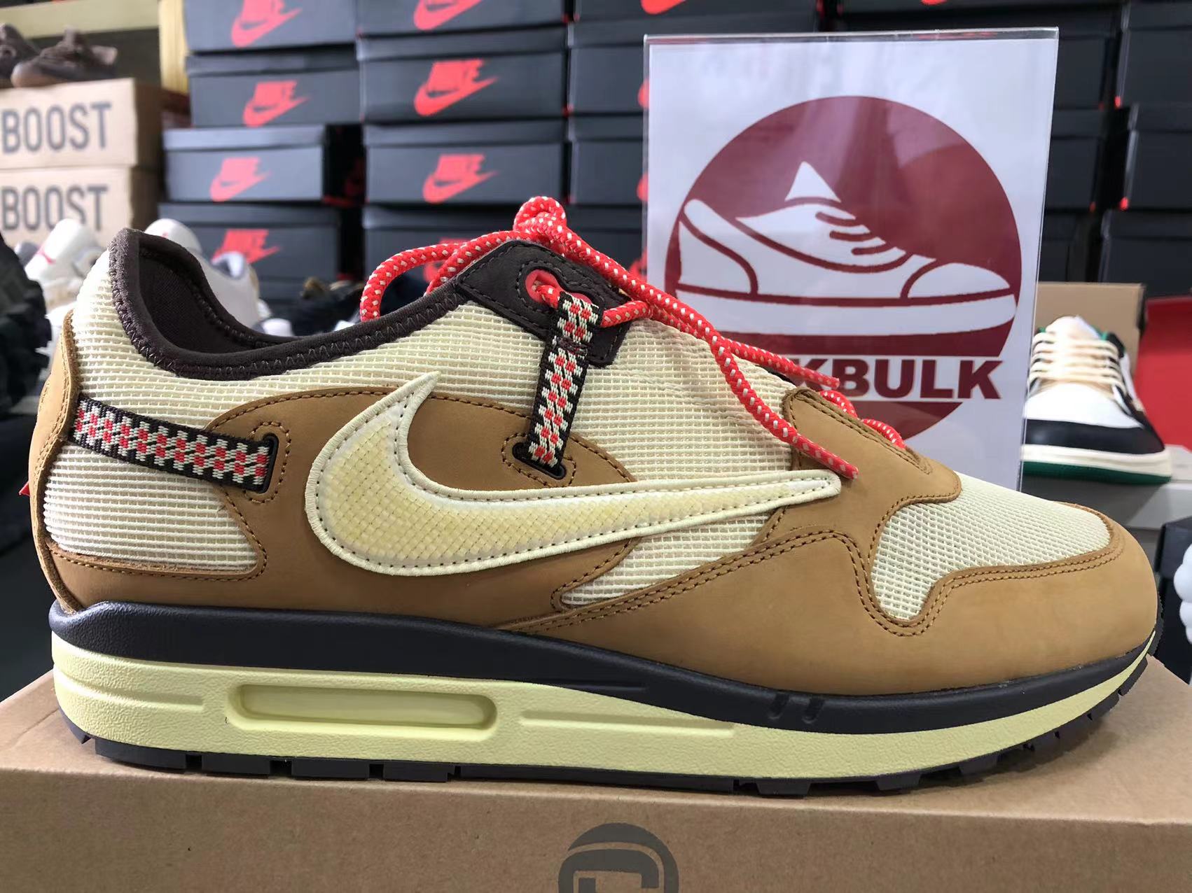 Travis Scott X Nike Air Max 1 Wheat 2022 DO9392-701 Kickbulk Sneaker ...