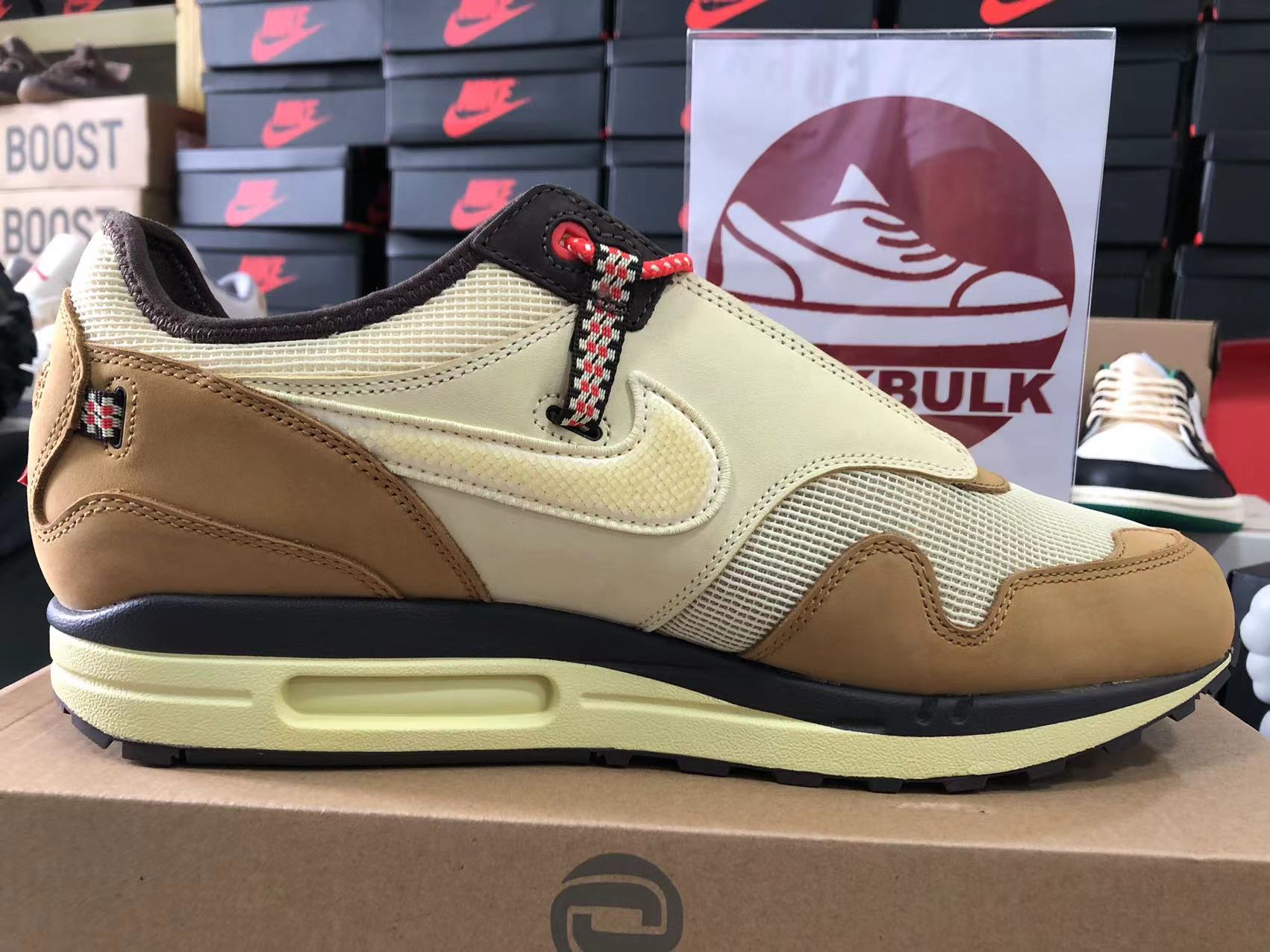 Travis Scott X Nike Air Max 1 Wheat 2022 DO9392-701 Kickbulk Sneaker ...