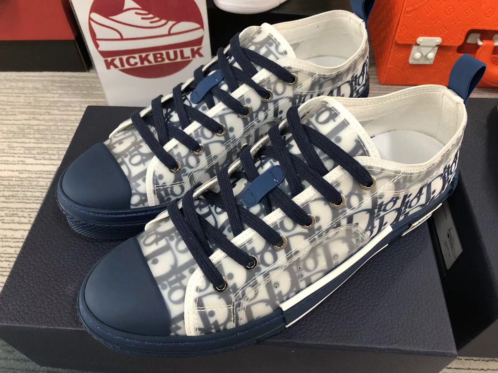 Dior B23 HT Oblique Transparency LOW T00962H565 White Blue Kickbulk ...