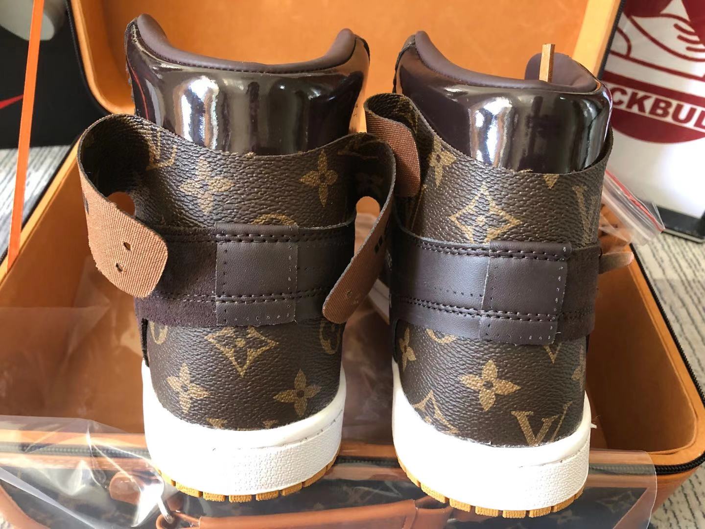 LOUIS VUITTON X NIKE AIR JORDAN 1 High KickBulk Sneaker Shoes Mobile ...